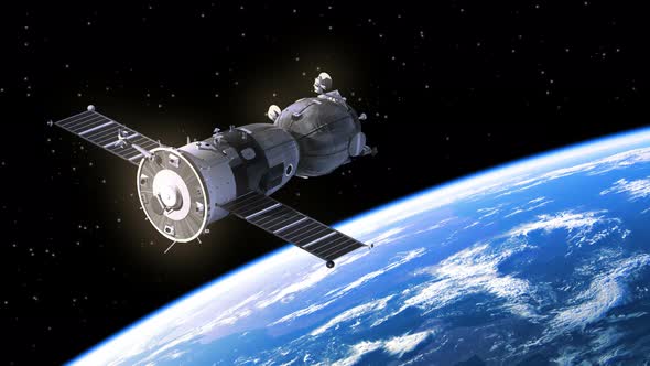Spacecraft Deploys Solar Panels, Motion Graphics | VideoHive