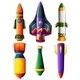 Colorful Rockets, Vectors | GraphicRiver