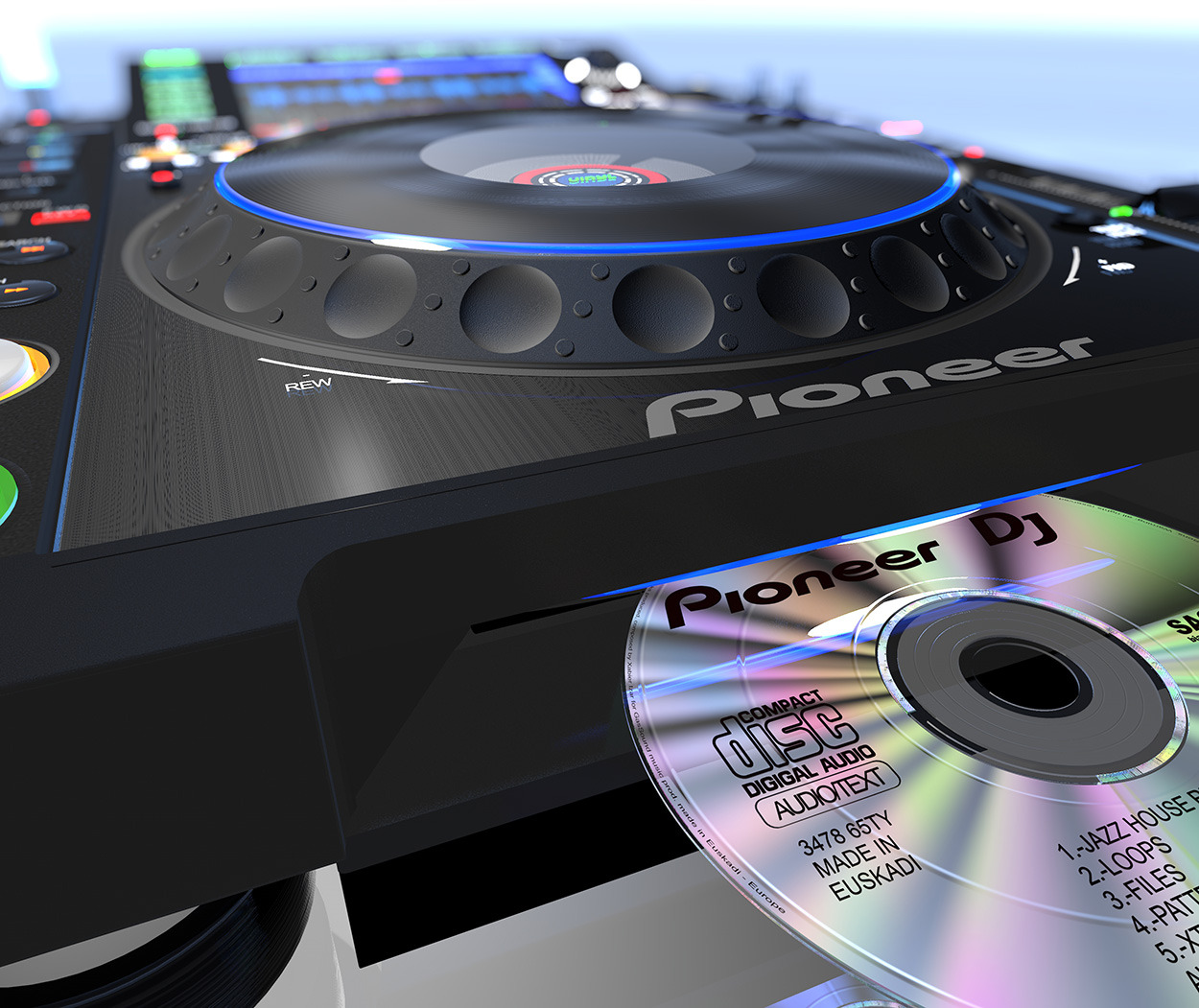 Realistic CD Player, Pioneer CDJ2000nexus black by HumanGraphics | 3DOcean
