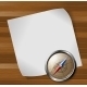 Compass and Paper Sheet over Wooden Background by Makhnach | GraphicRiver