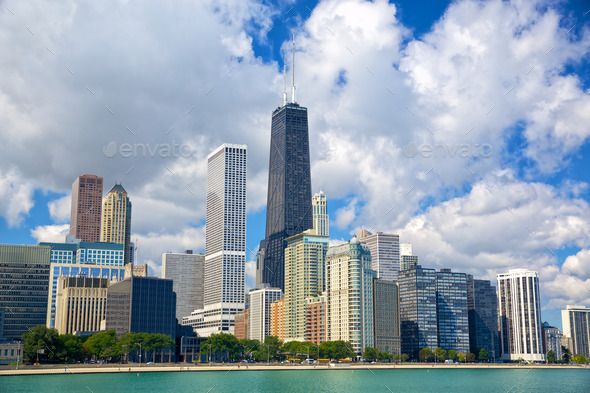Chicago urban skyline Stock Photo by dibrova | PhotoDune