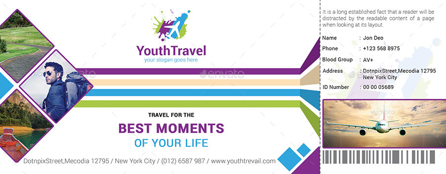 Travel Tickets, Print Templates | GraphicRiver