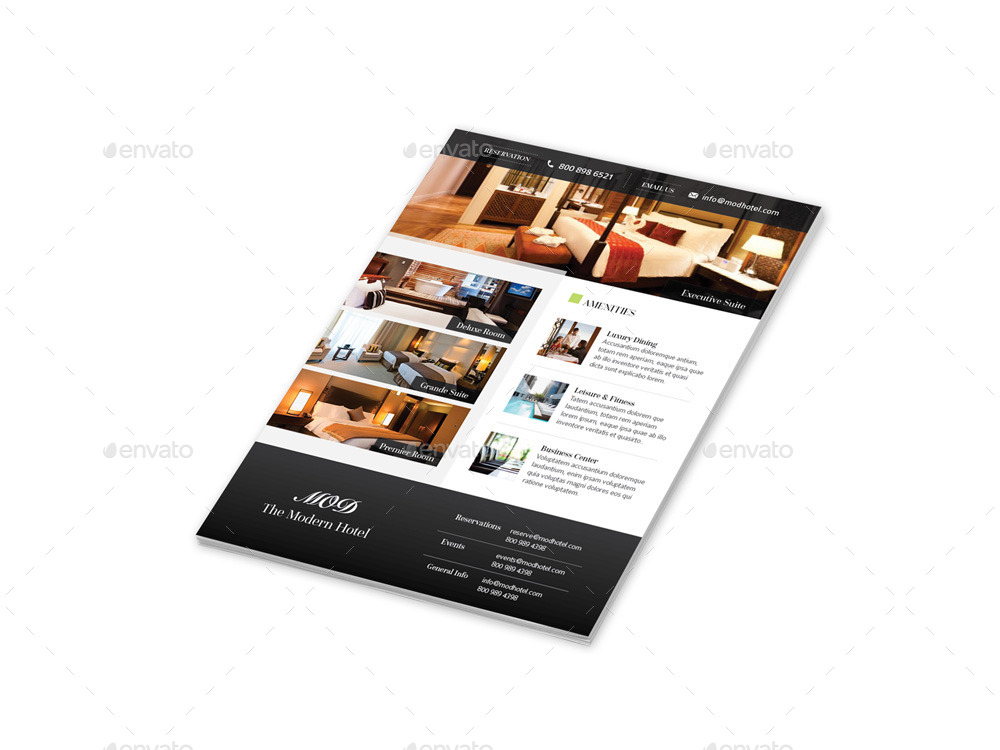Modern Hotel Print Bundle, Print Templates | GraphicRiver