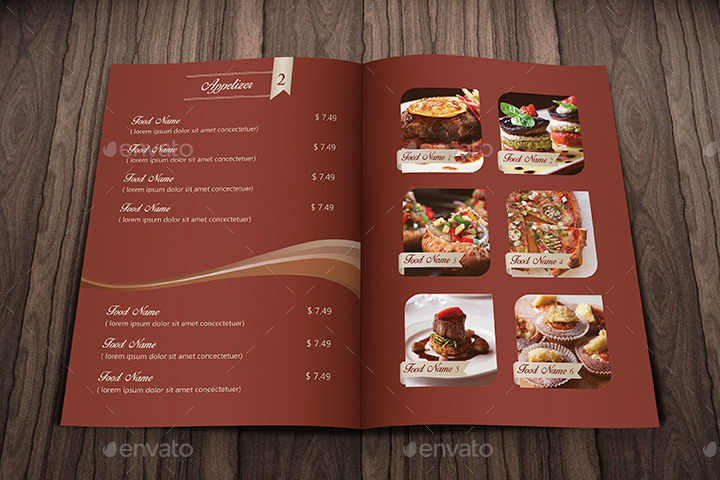 Elegant Food Menu Restaurant, Print Templates | GraphicRiver
