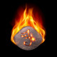 Burning Stone with Magic Rune, Vectors | GraphicRiver