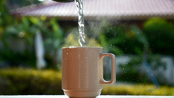 Hot Water Pouring in Cup, Stock Footage | VideoHive