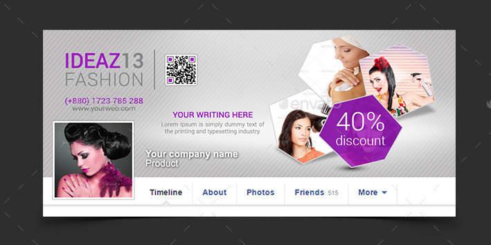 Fashion Facebook Cover, Web Elements | GraphicRiver