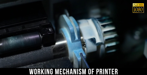 Working Mechanism Of Printer 2, Stock Footage | VideoHive