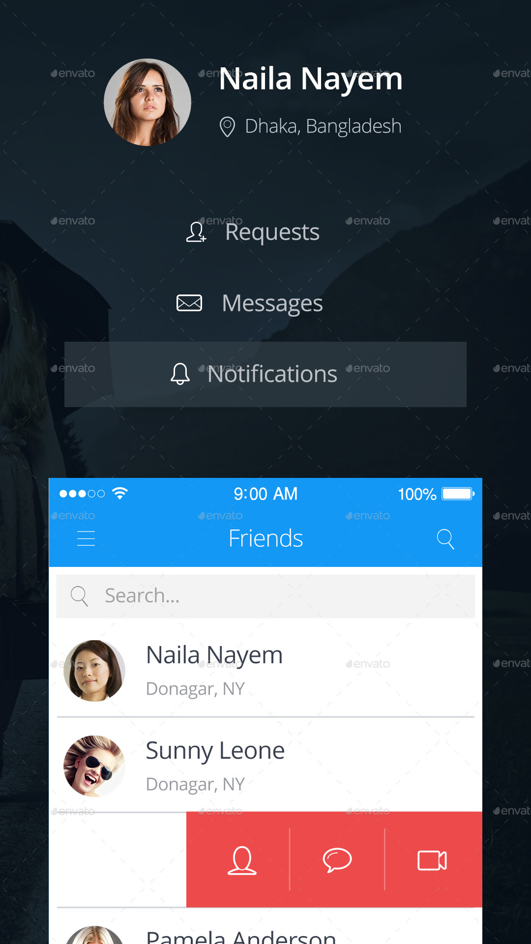Phone 6 Plus OS 8 Style App UI Templates, Web Elements | GraphicRiver