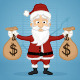 Santa With Money Bags, Vectors | GraphicRiver