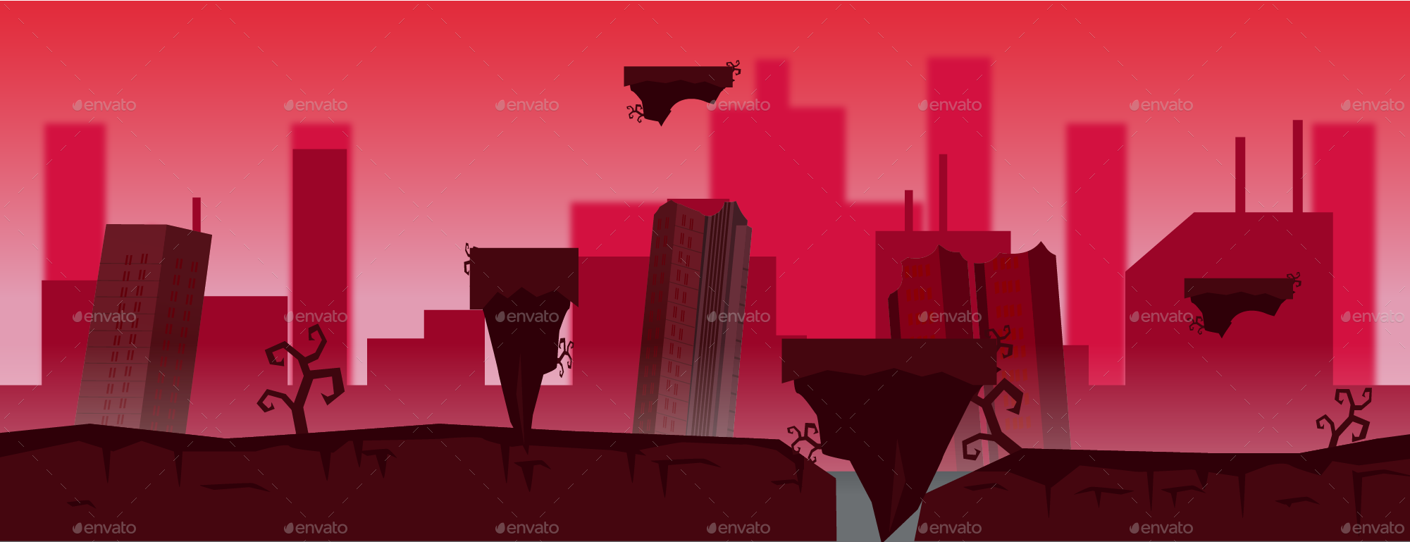 Shadow Game Backgrounds Pack-4, Game Assets | GraphicRiver