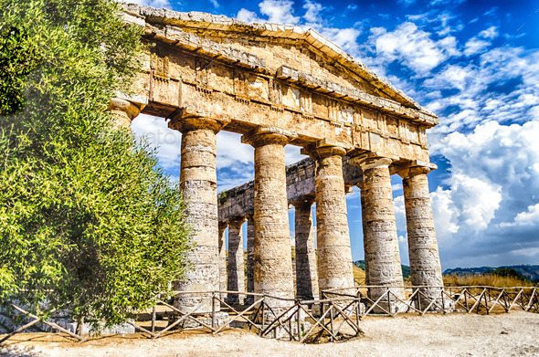 Greek Temple of Segesta Stock Photo by marcorubino | PhotoDune