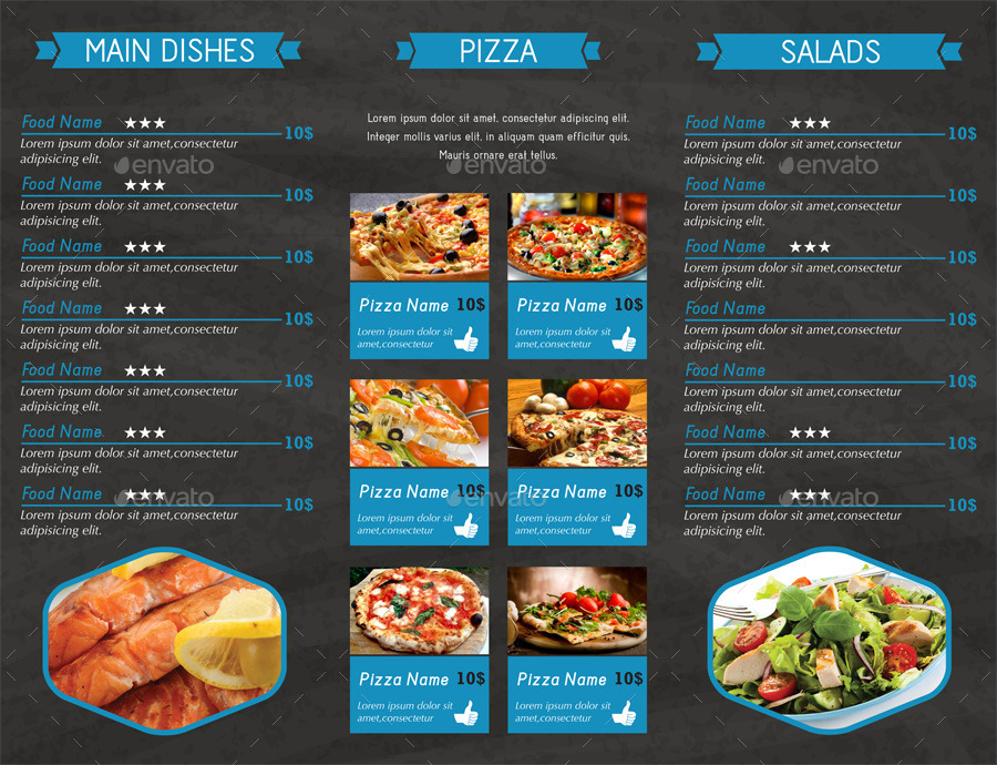 Food Menu Set, Print Templates | GraphicRiver