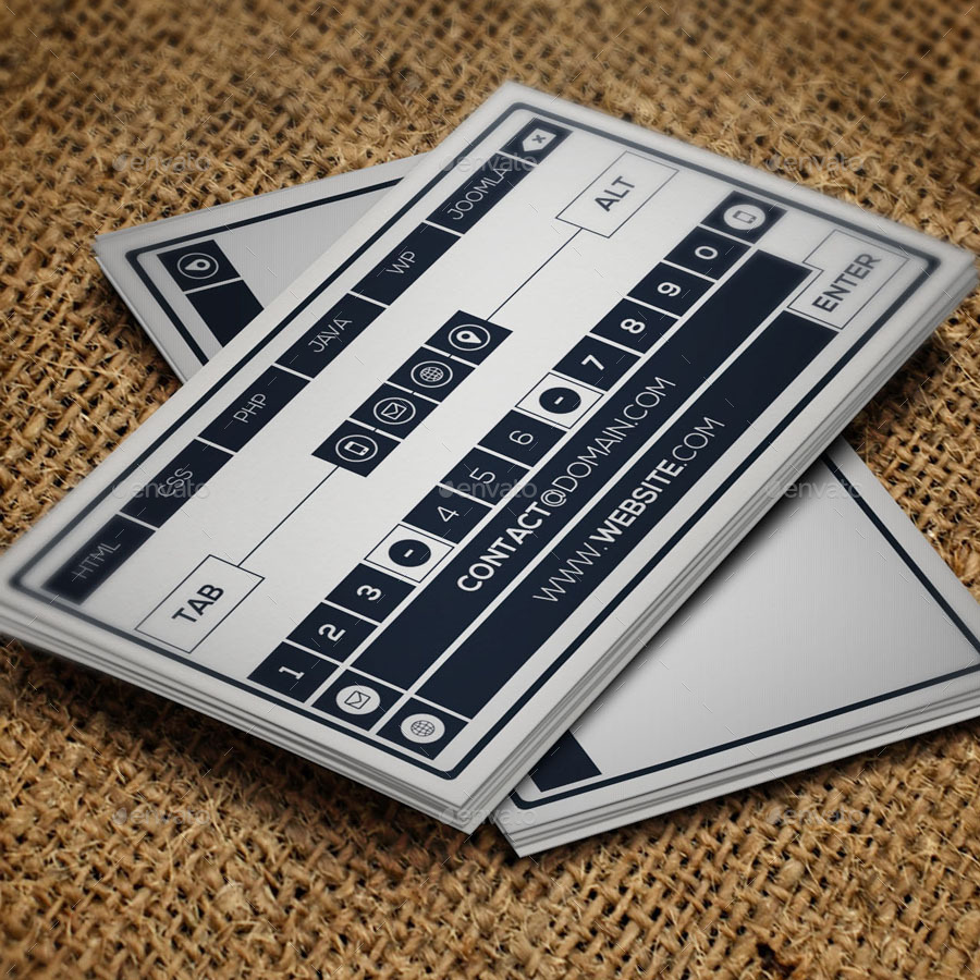 Key Board Style Business Card, Print Templates | GraphicRiver