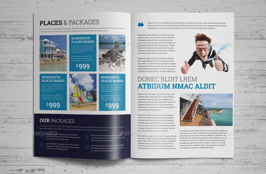Travel Agency Brochure Catalog InDesign Template 2, Print Templates
