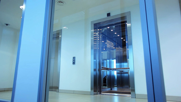 Elevator in Office Building, Stock Footage | VideoHive