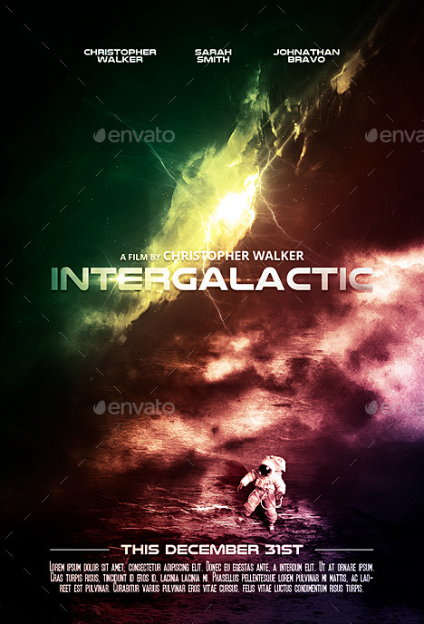 Intergalactic - Movie Poster, Print Templates | GraphicRiver