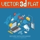 Secure Data Exchange Concept, Vectors | GraphicRiver