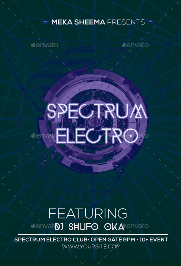 Spectrum Electro Flyer, Print Templates | GraphicRiver