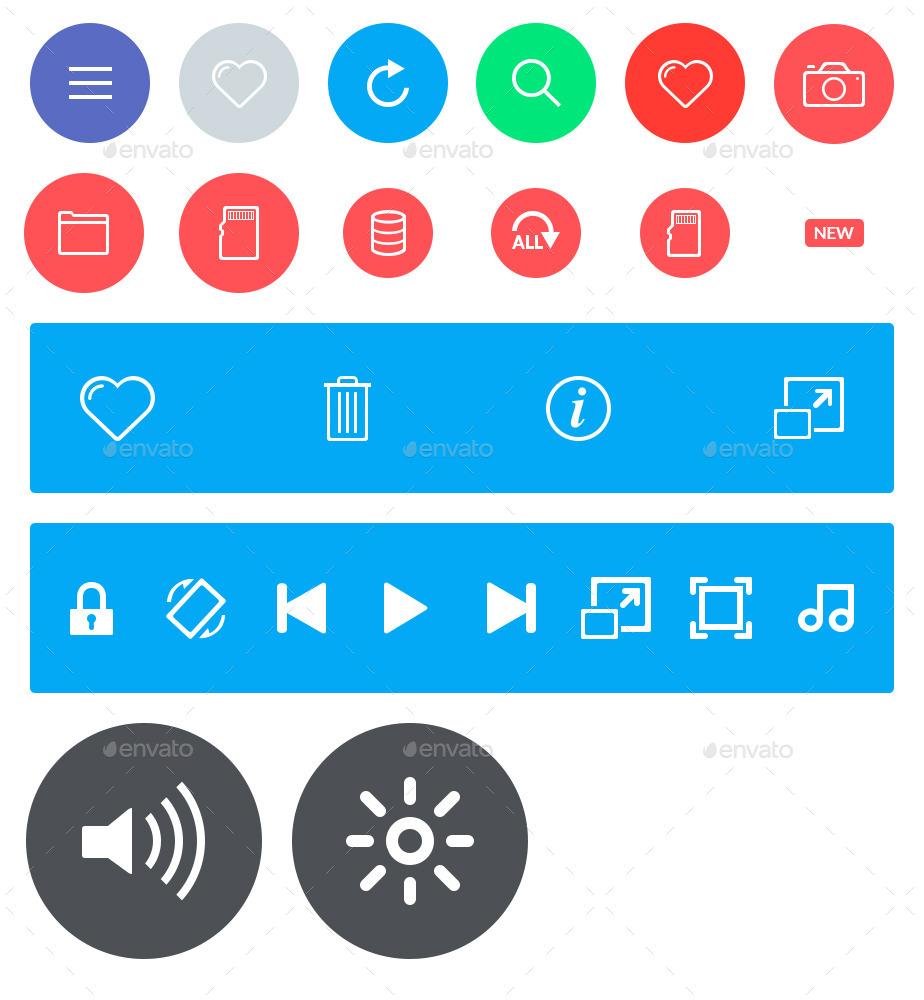 OS 8 Video Player UI Kit, Web Elements | GraphicRiver