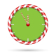 Candy Cane Clock, Vectors | GraphicRiver