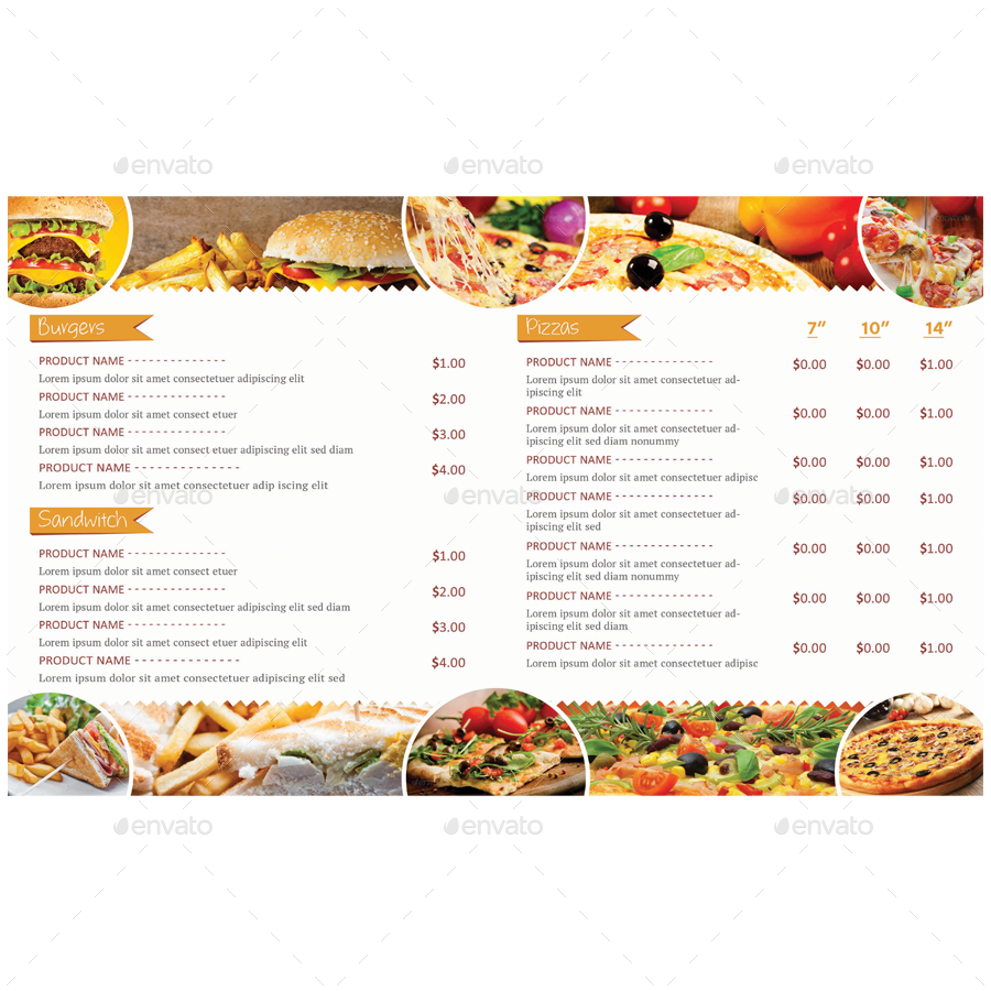 Food Menu Pack Template, Print Templates | GraphicRiver