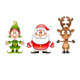 Santa Claus, Elf and Reindeer, Vectors | GraphicRiver