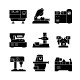 Set Icons of Machine Tool, Icons | GraphicRiver