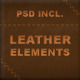 Leather Style Elements, Web Elements | GraphicRiver