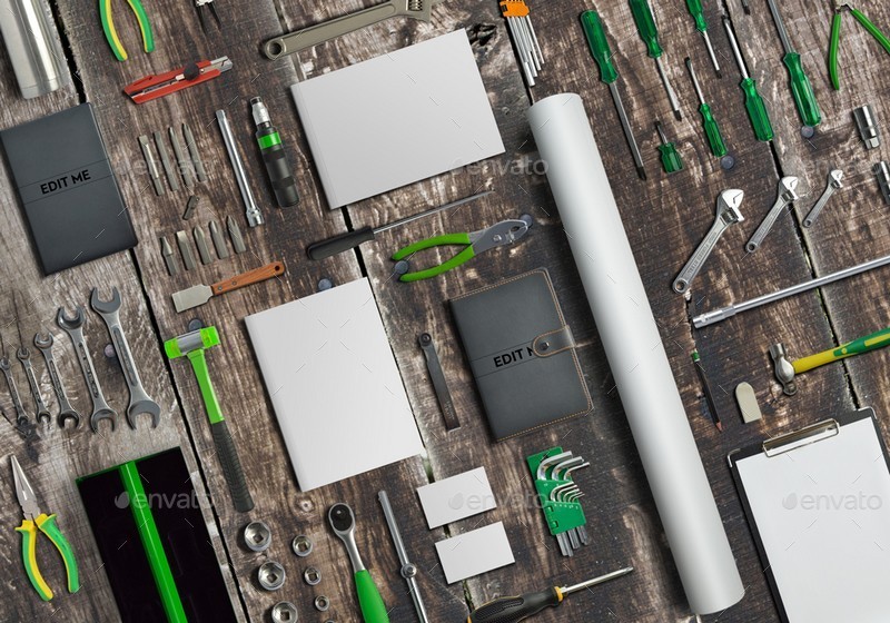 Workshop Tool Set Mock-Ups, Graphics | GraphicRiver