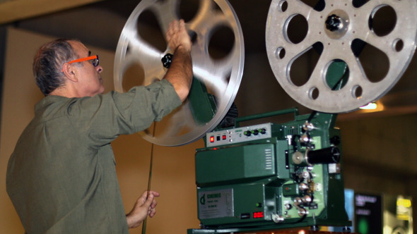 Film Technician Mounting 16mm Film, Stock Footage | VideoHive