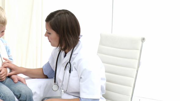 Family Visit to The Doctor, Stock Footage | VideoHive