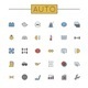 Vector Colored Auto Line Icons by dashadima | GraphicRiver