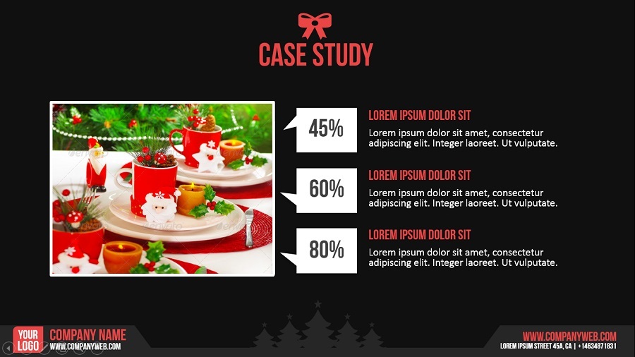Christmas Slide Presentation PowerPoint Template, Presentation Templates