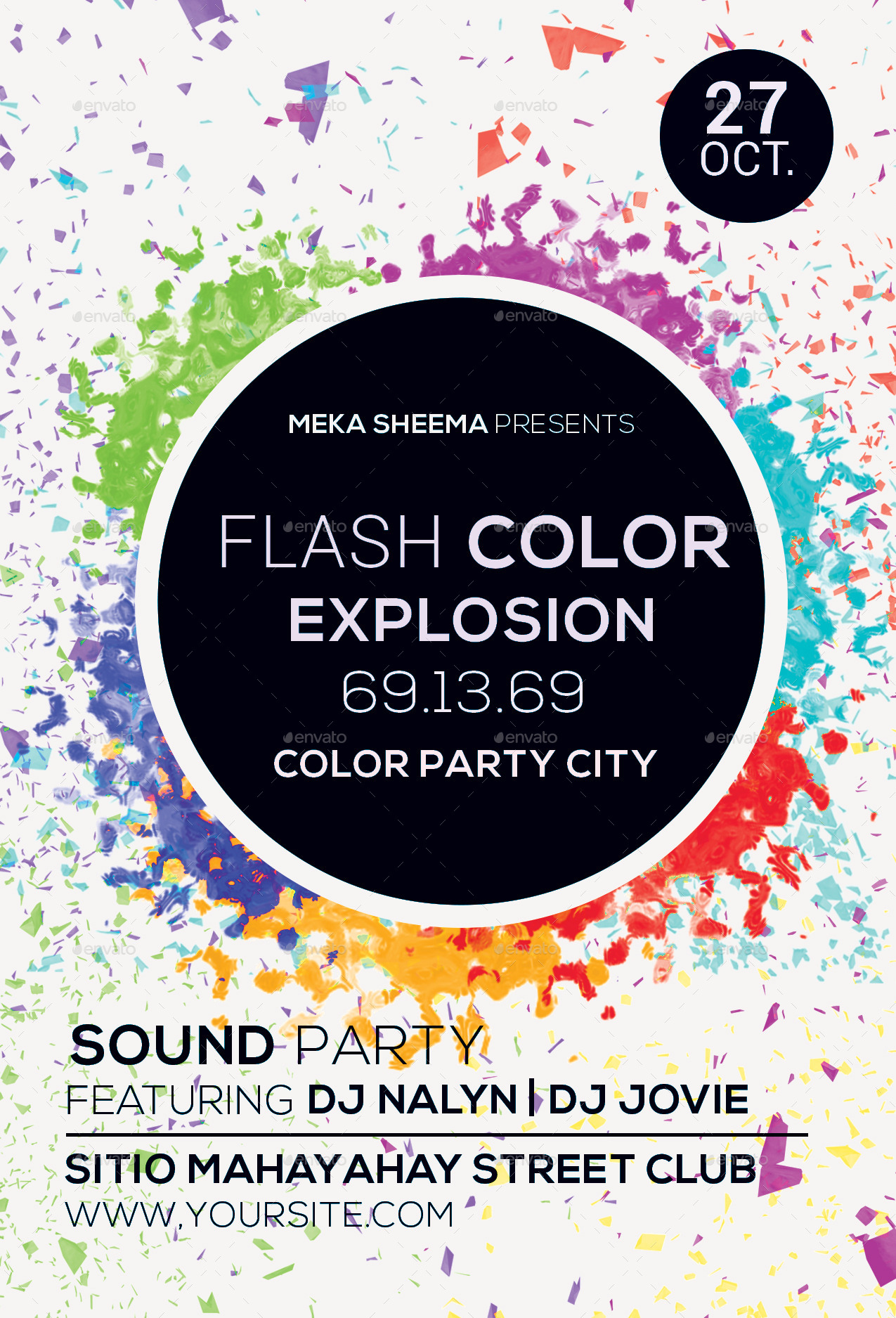 Flash Color Explosion Flyer, Print Templates | GraphicRiver