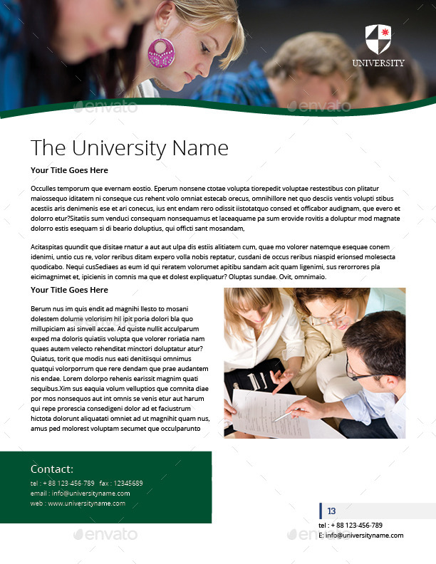 University College Prospectus, Print Templates | GraphicRiver