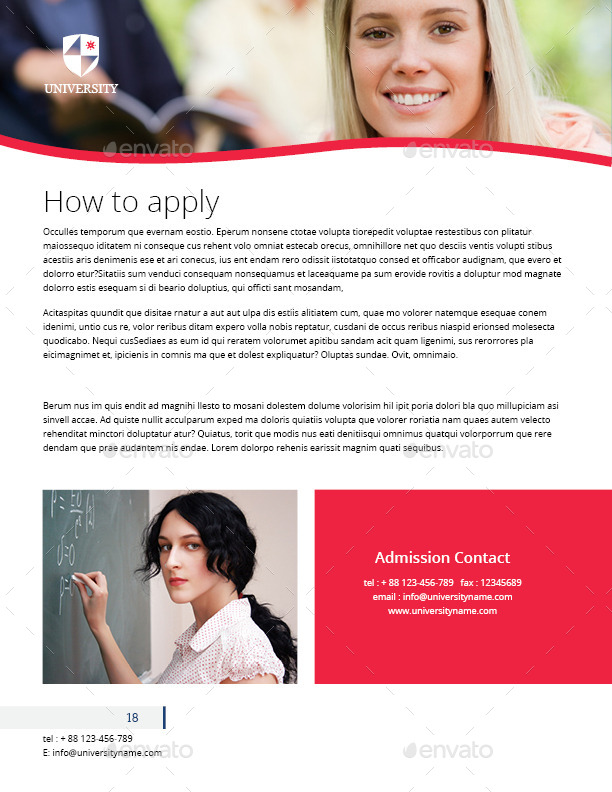 University College Prospectus, Print Templates | GraphicRiver