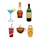 Drinks and Beverage Cartoon Characters, Vectors | GraphicRiver