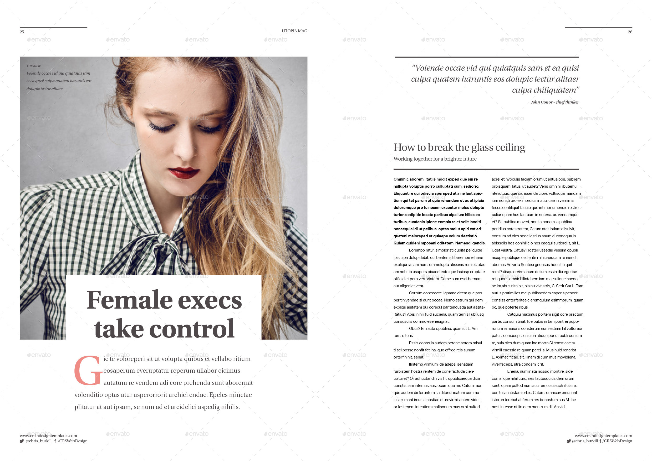 Utopia Magazine by CRSDesign | GraphicRiver