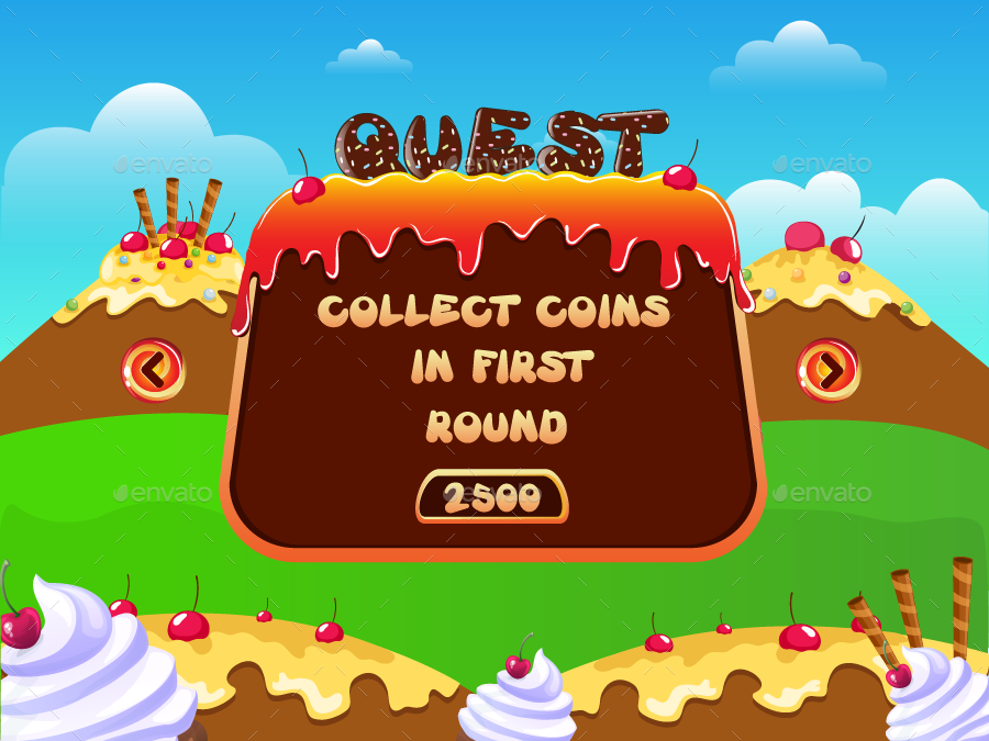 Mobile Candy Game UI Kit 07, Game Assets | GraphicRiver