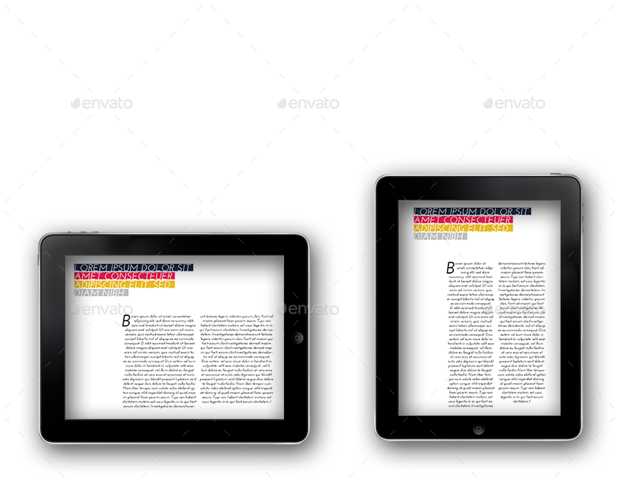 Ipad & Tablet Shape Magazine, ePublishing | GraphicRiver