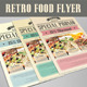 Retro Food Flyer, Print Templates | GraphicRiver