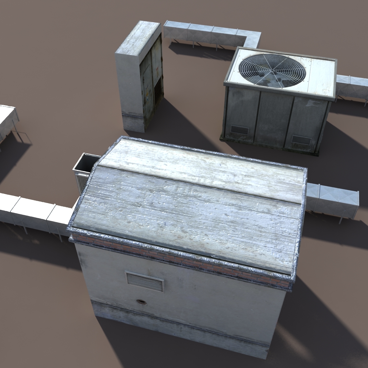 Roof Elements Low Poly 3d Model by Cerebrate | 3DOcean