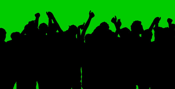 A Group of People on a Green Background, Stock Footage | VideoHive