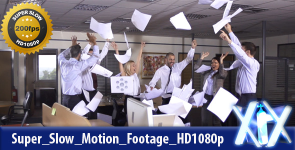 Office Workers Throwing Papers , Stock Footage | VideoHive