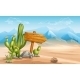 Wooden Sign in the Desert , Vectors | GraphicRiver