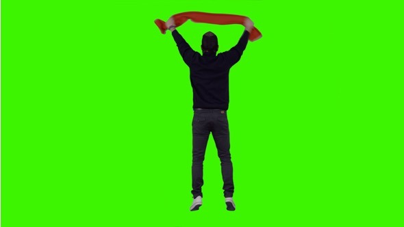 Cheering Fan on Green Screen, Stock Footage | VideoHive