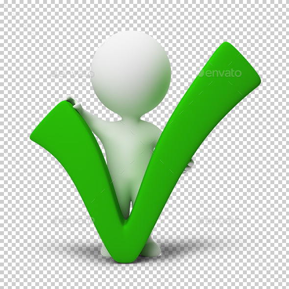 3D Small People - Positive Symbol by AnatolyM | GraphicRiver