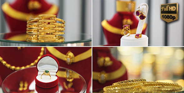 Gold Jewelry Pack, Stock Footage | VideoHive
