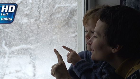 Blizzard Outside the Window, Stock Footage | VideoHive